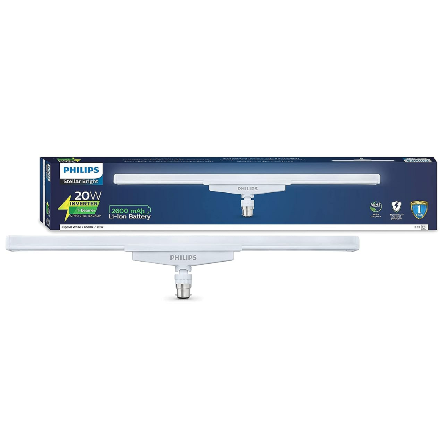 PHILIPS 20W T Beamer Rechargeable Emergency Inverter LED Light Bulb ...